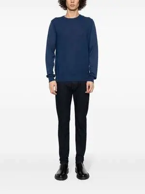 Corneliani Crew-neck Virgin Wool Jumper - Blue