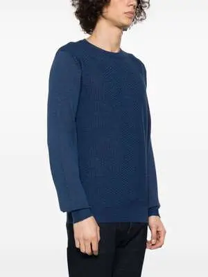Corneliani Crew-neck Virgin Wool Jumper - Blue