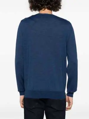 Corneliani Crew-neck Virgin Wool Jumper - Blue