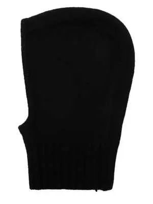 JIL SANDER Ribbed-trim Wool Balaclava - Black
