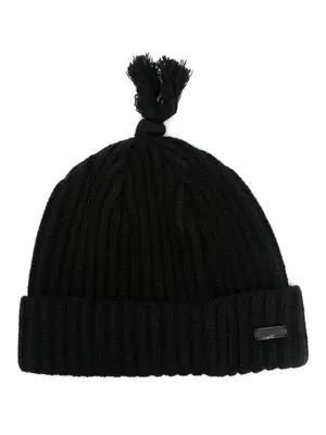 ADER ERROR Raga Ribbed Beanie - Black