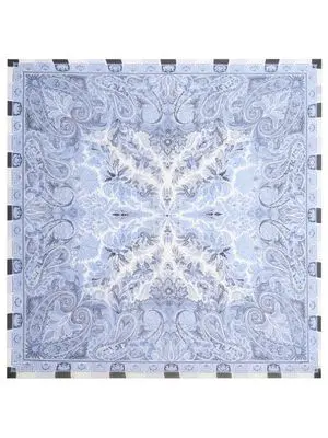 Etro Paisley-print Silk Scarf - Blue