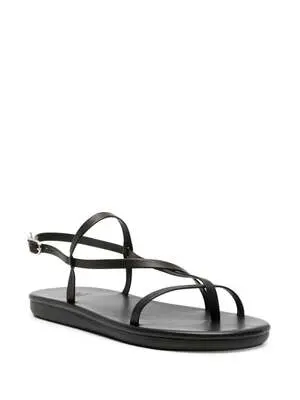 ANCIENT GREEK SANDALS Alethea Flat Sandals - Black