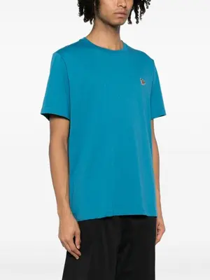 Paul Smith Zebra Logo-appliqué T-shirt - Blue