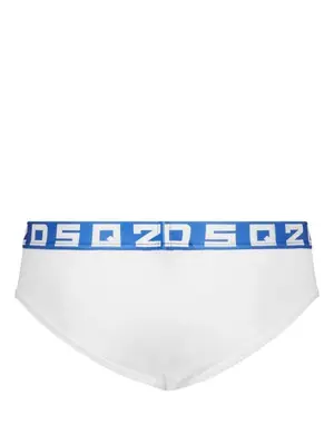 Dsquared2 Logo-print Strap Cotton-blend Briefs