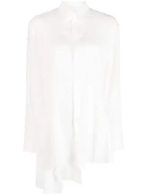 Yohji Yamamoto Asymmetric Spread-collar Shirt - White