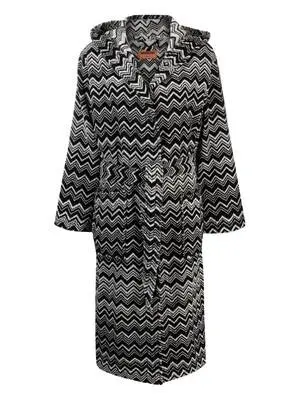 Missoni Keith Hooded Bathrobe - Black