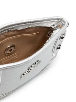 Moschino Logo-lettering Metallic Shoulder Bag