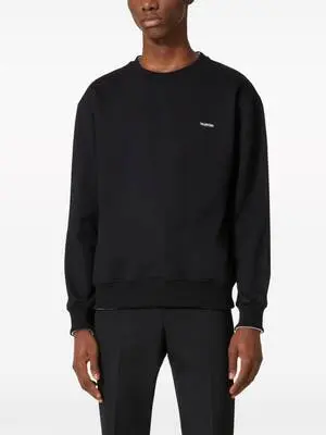Valentino Garavani Logo-print Cotton Sweatshirt - Black
