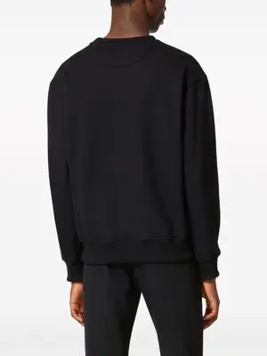 Valentino Garavani Logo-print Cotton Sweatshirt - Black
