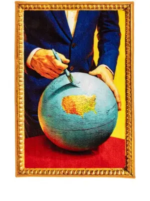 SELETTI Globe Graphic-print Mat