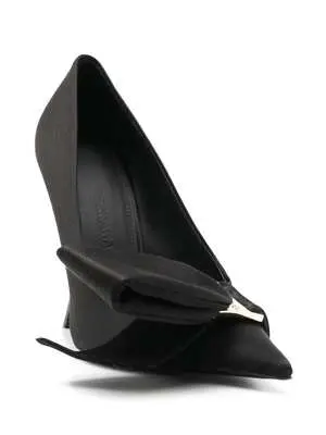 FERRAGAMO Asymmetric Bow 105mm Pumps