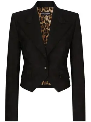 Dolce & Gabbana Monogram Jacquard Single-breasted Blazer