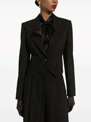 Dolce & Gabbana Monogram Jacquard Single-breasted Blazer