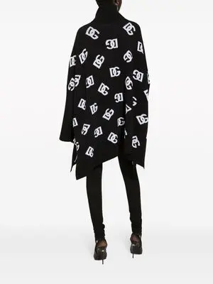 Dolce & Gabbana Logo Jacquard Roll-neck Poncho