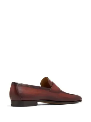 Magnanni Leather Penny Loafers - Brown