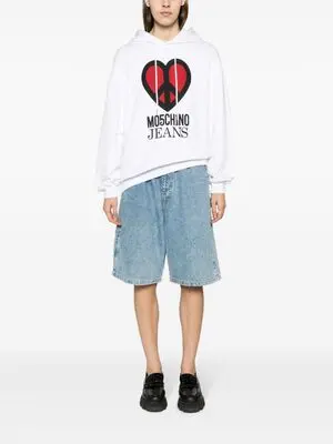 Moschino Wide-leg Denim Shorts