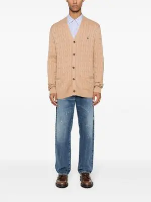 Polo Ralph Lauren Cable-knit Cotton Cardigan - Brown