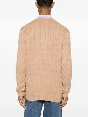 Polo Ralph Lauren Cable-knit Cotton Cardigan - Brown