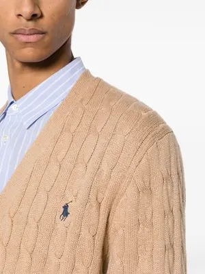 Polo Ralph Lauren Cable-knit Cotton Cardigan - Brown
