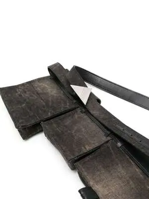 Attico Logo-buckle Denim Belt Bag