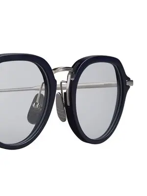 Thom Browne Round-frame Glasses - Blue