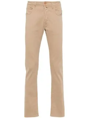 Incotex Low-rise Slim-fit Trousers - Neutrals