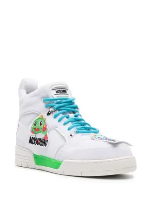 Moschino Touch-appliqué High-top Sneakers