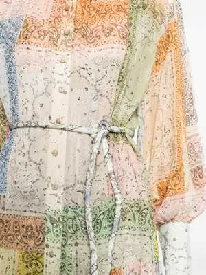 Zimmermann Matchmaker Bandana Patch-print Mini Dress - Neutrals