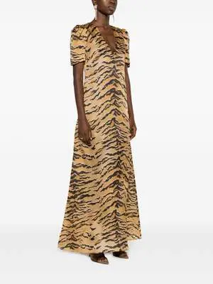 Zimmermann Matchmaker Tiger-print Maxi Dress
