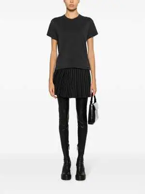 COURREGES Logo-embroidered T-shirt - Grey
