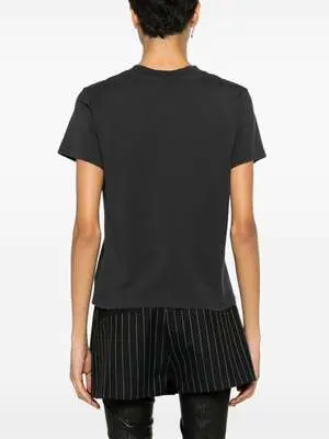 COURREGES Logo-embroidered T-shirt - Grey
