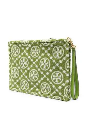 Tory Burch T Monogram Terrycloth Cluch Bag
