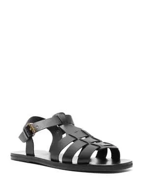 ANCIENT GREEK SANDALS Ektoras Leather Sandals - Black