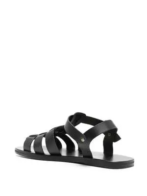ANCIENT GREEK SANDALS Ektoras Leather Sandals - Black