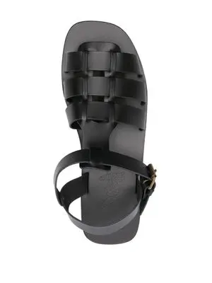 ANCIENT GREEK SANDALS Ektoras Leather Sandals - Black