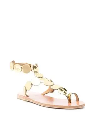 ANCIENT GREEK SANDALS Asteras Flat Sandals - Gold