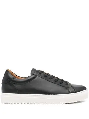 Boggi Milano Panelled Leather Sneakers - Black