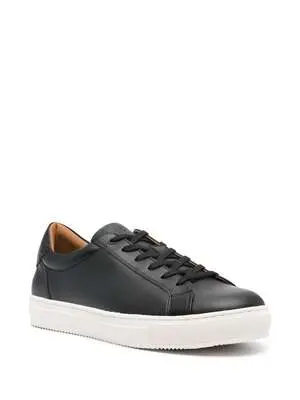 Boggi Milano Panelled Leather Sneakers - Black