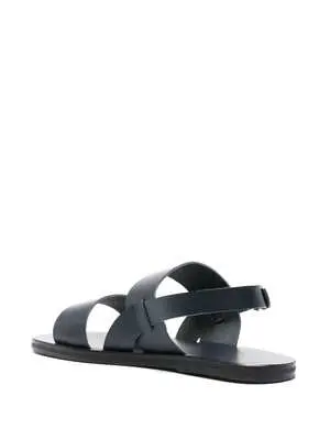 ANCIENT GREEK SANDALS Irodotos Leather Flat Sandals - Blue