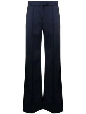 SA SU PHI Flared Wool Trousers - Blue
