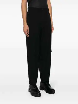 Yohji Yamamoto Tapered-leg Wool Trousers