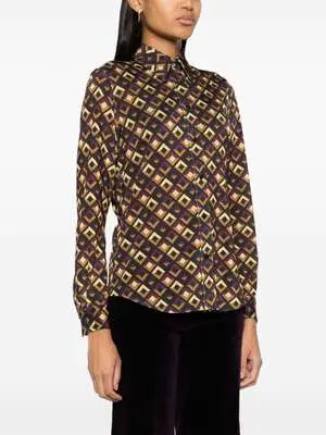 Barbara Bui Geometric-print Long-sleeve Shirt