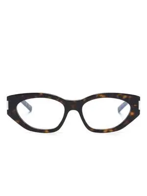 Saint Laurent Tortoiseshell Cat-eye Glasses - Brown