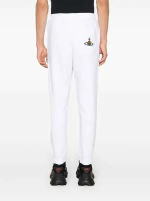 VIVIENNE WESTWOOD Orb-embroidered Track Pants - White