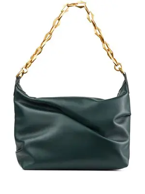 JIMMY CHOO Small Diamond Soft Leather Shoulder Bag