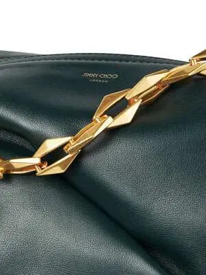 JIMMY CHOO Small Diamond Soft Leather Shoulder Bag