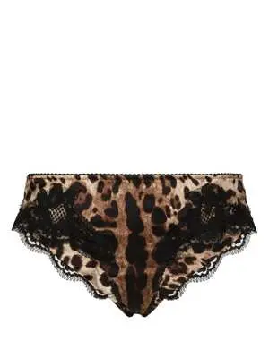 Dolce & Gabbana Leopard-print Briefs - Neutrals