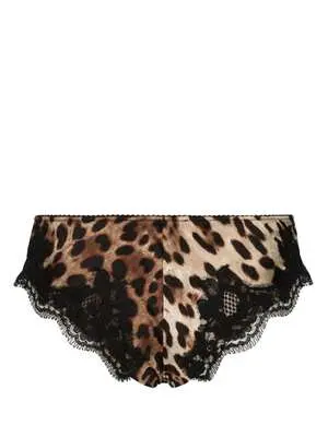 Dolce & Gabbana Leopard-print Briefs - Neutrals
