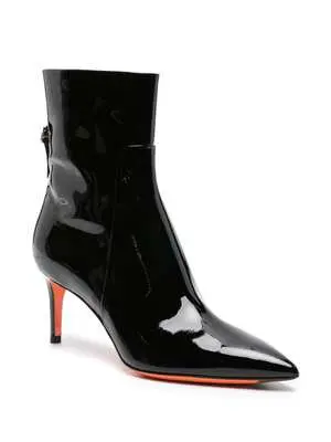 Santoni 65mm Patent Leather Ankle Boots